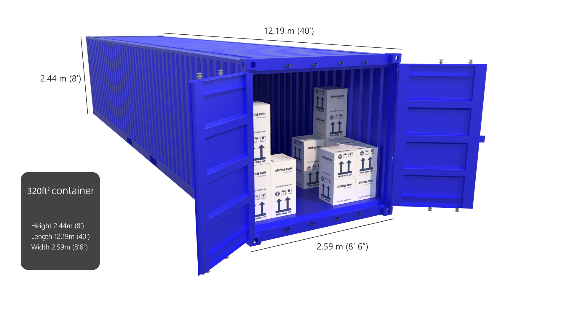 320sq ft Storage Unit(1 x 320sq ft units) - storing.com